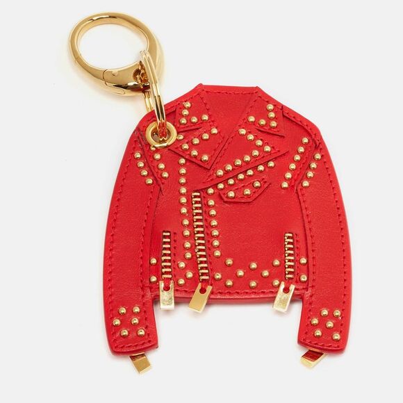 Versace | Accessories | Versace Red Leather Jacket Keychain | Poshmark